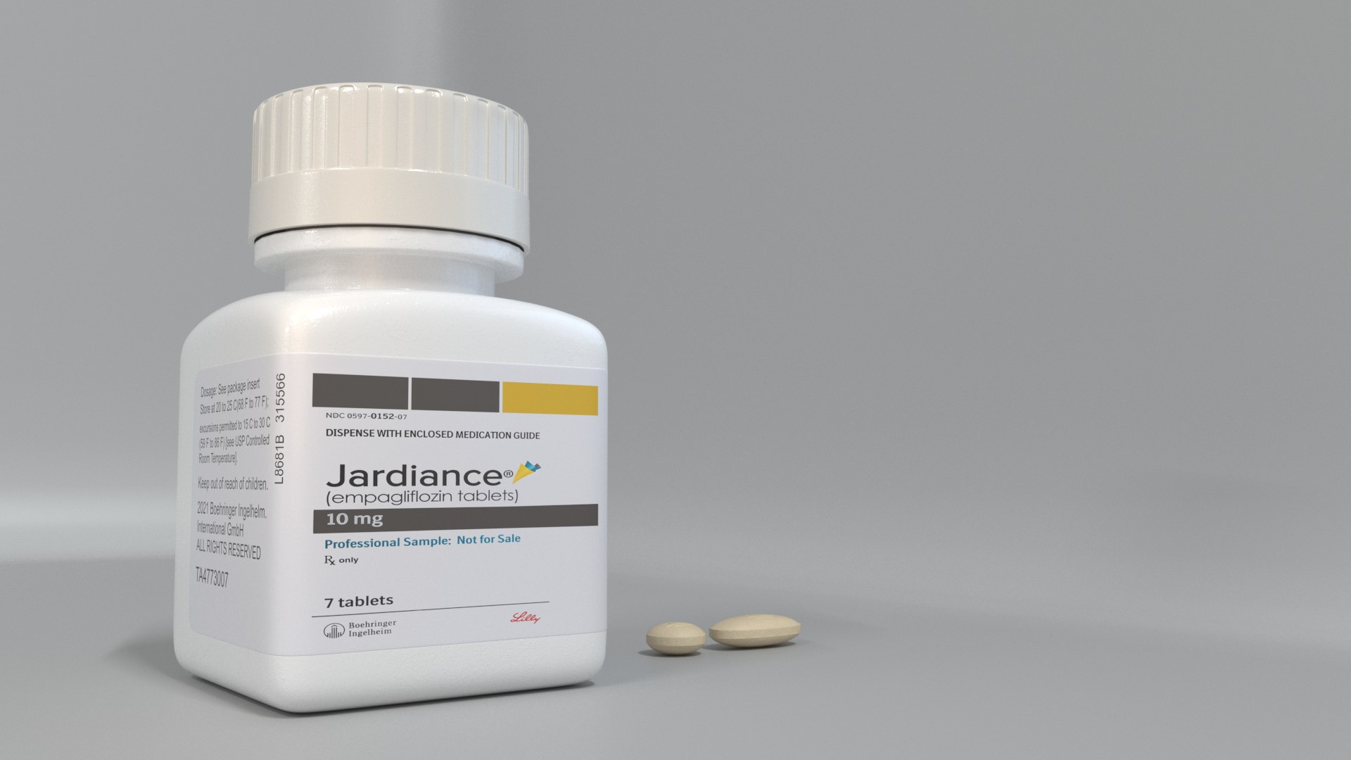 3D Jardiance Bottle And Pills - TurboSquid 2344518