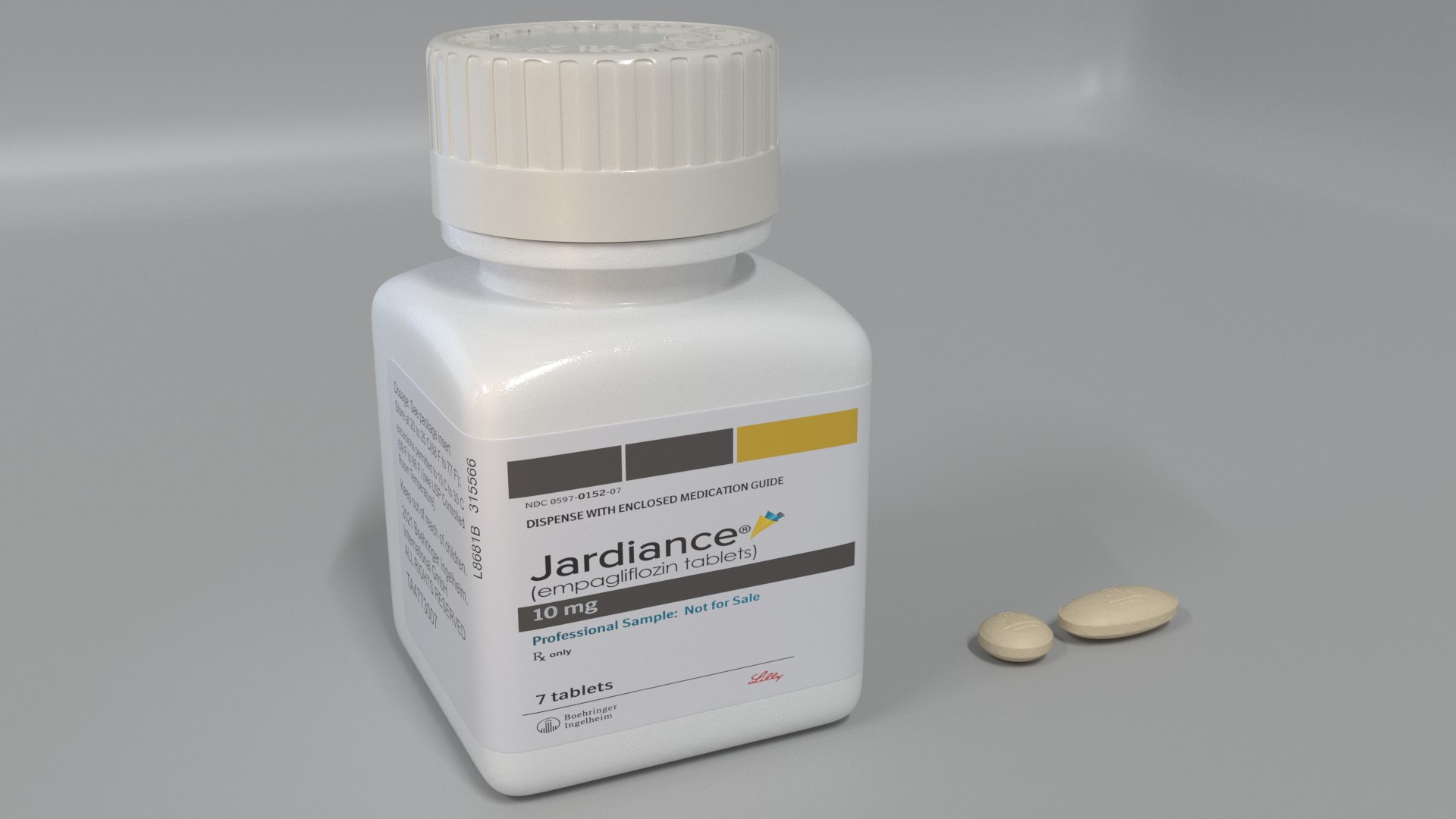 3D Jardiance Bottle And Pills - TurboSquid 2344518