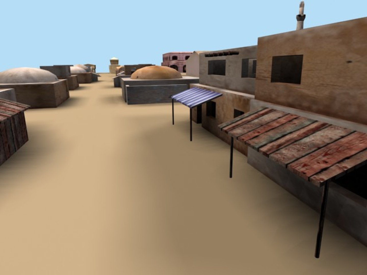 Arab Buildings 3d Model