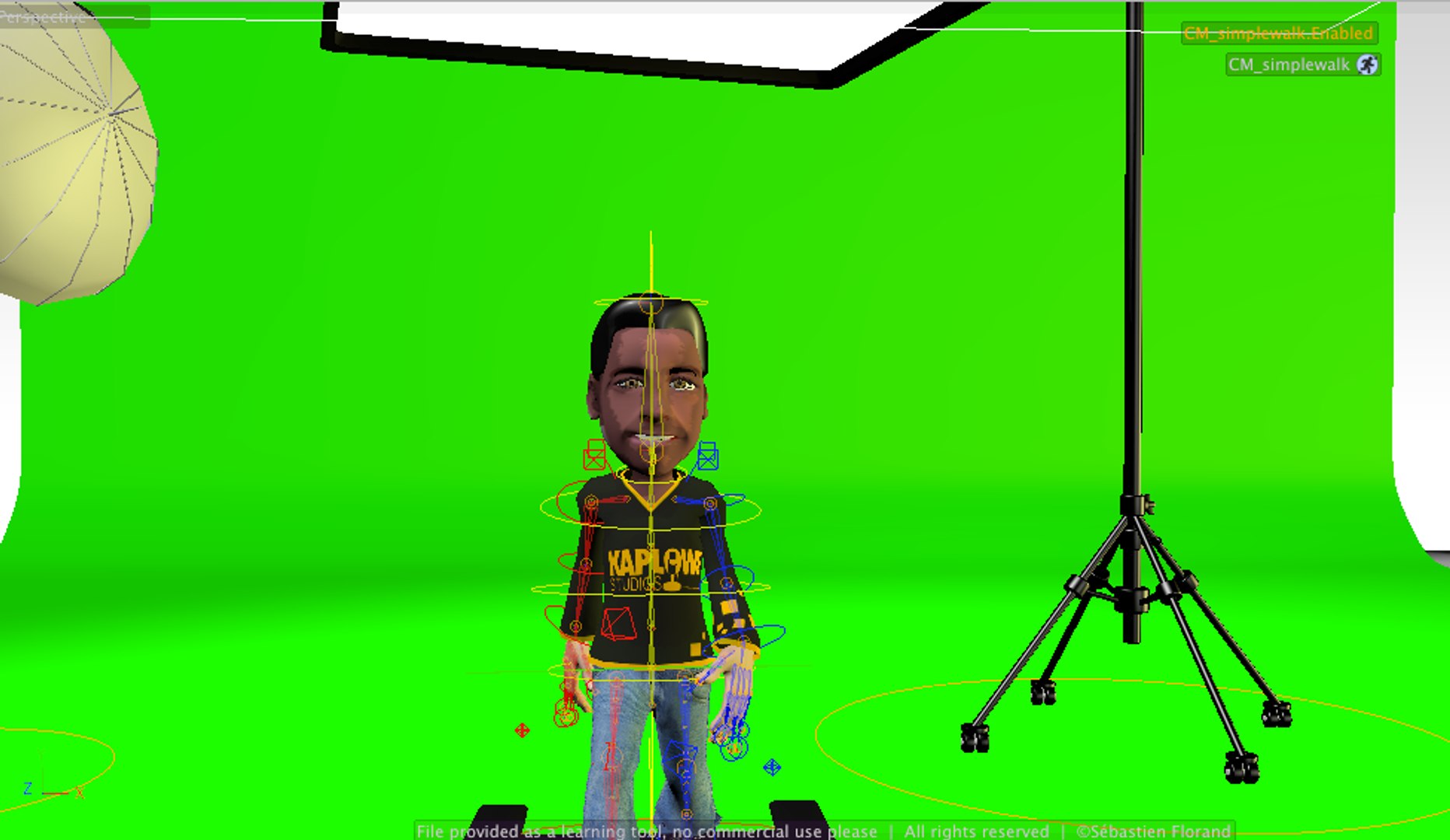 3d Cartoon Green Screen Set