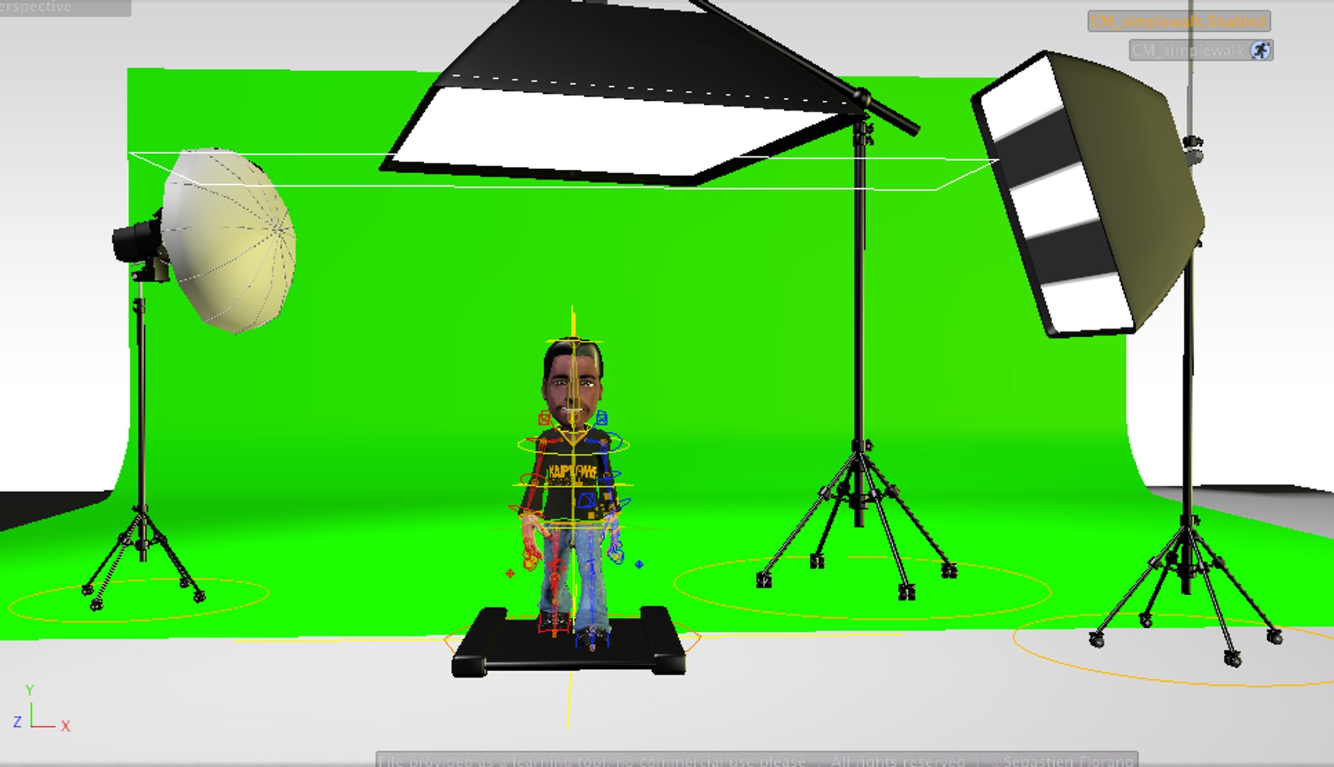 3d Cartoon Green Screen Set
