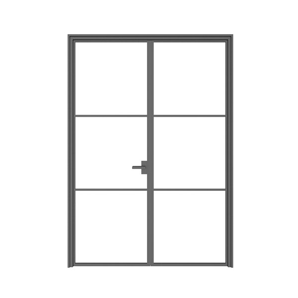 Glass metal mall entry door 3D model - TurboSquid 1328023