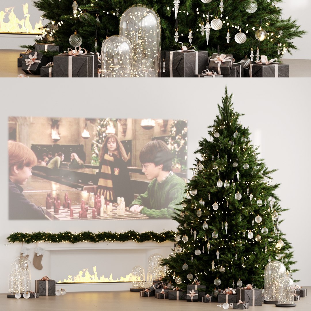 Christmas tree set 3D - TurboSquid 2155891