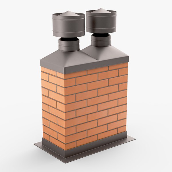 modelo 3d Masonry Double Chimney - TurboSquid 2051134