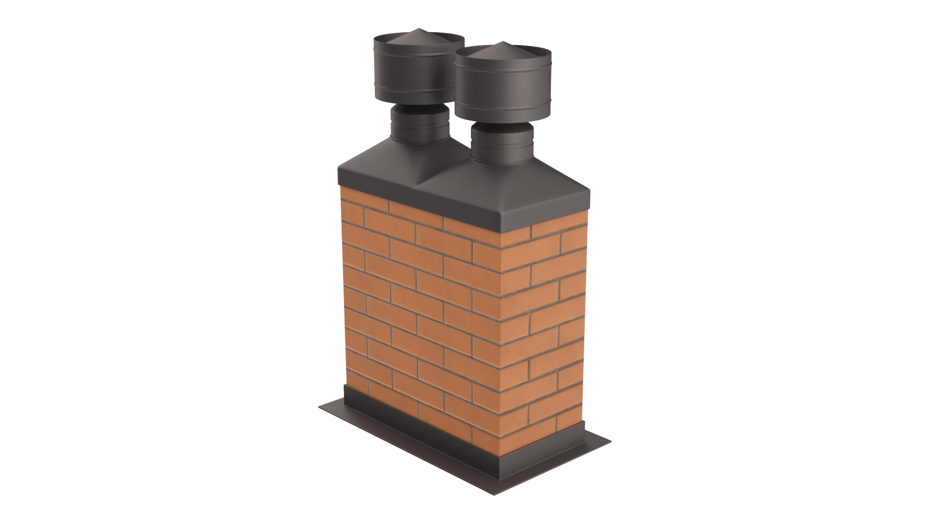 Masonry Double Chimney 3D Model - TurboSquid 2051134