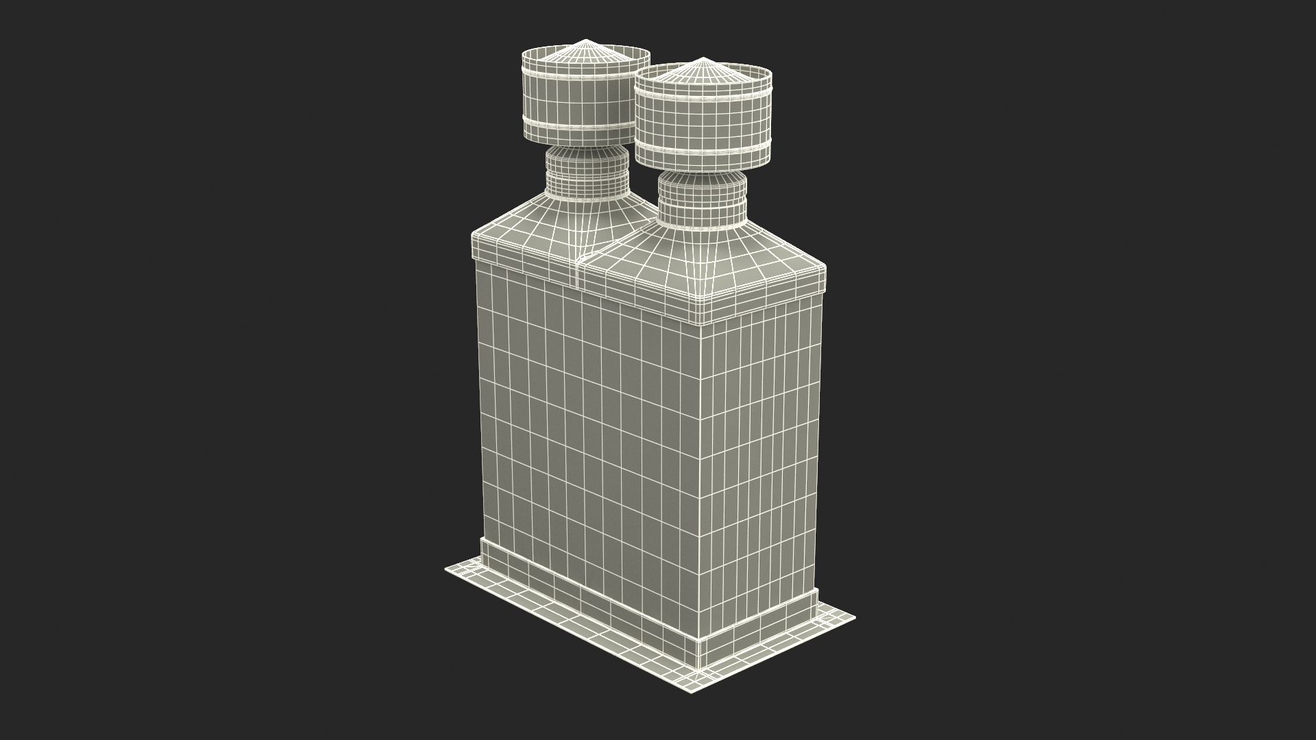 Masonry Double Chimney 3D Model - TurboSquid 2051134