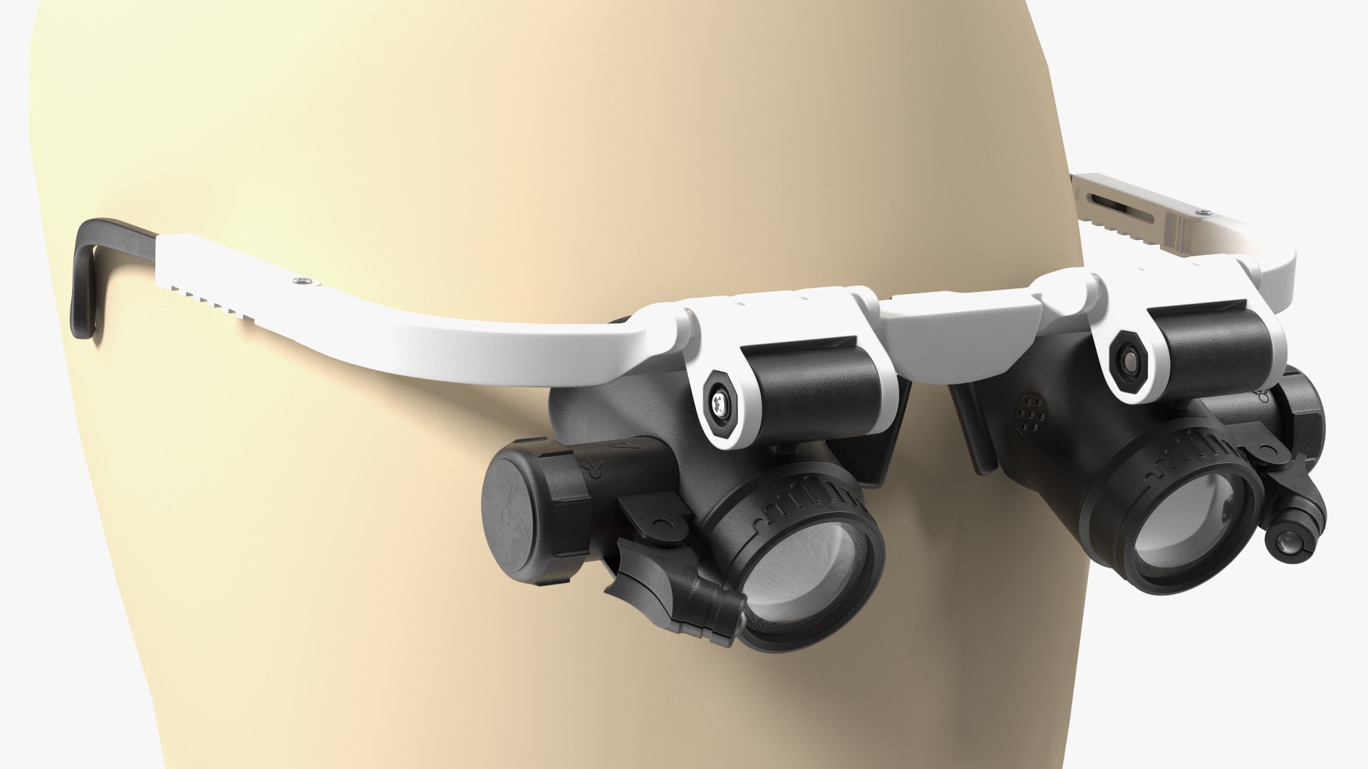 Binocular Head Mount White Magnifier Glasses 3D Model - TurboSquid 2063235