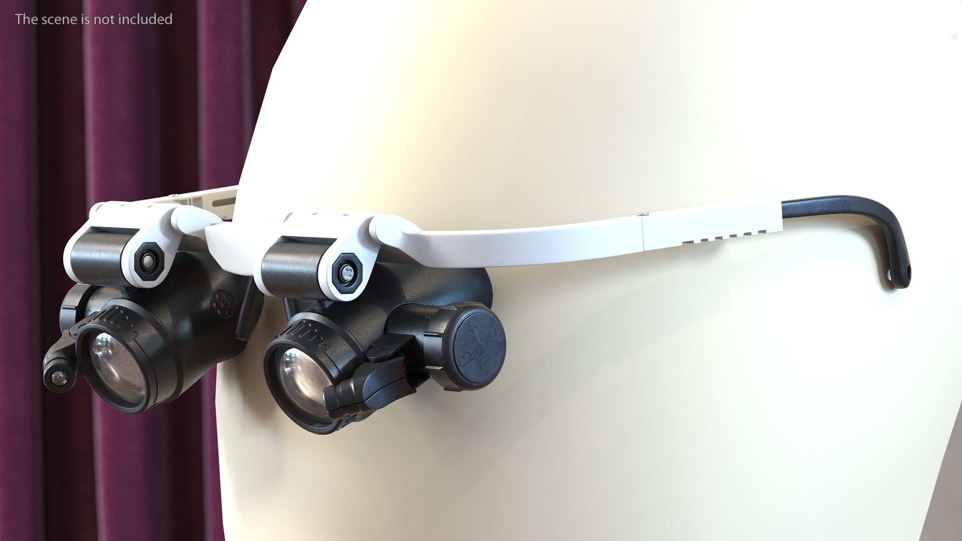 Binocular Head Mount White Magnifier Glasses 3D Model - TurboSquid 2063235