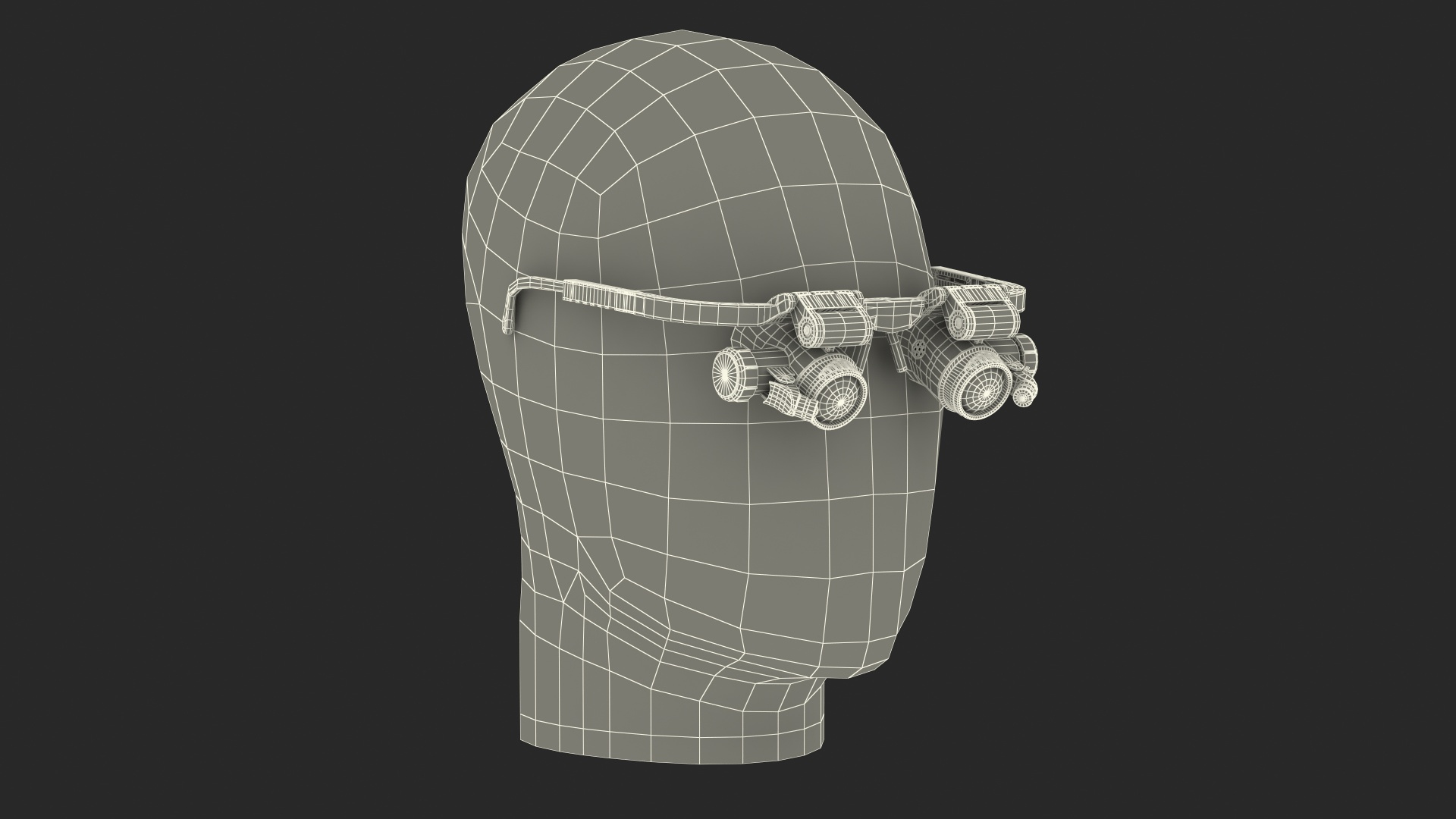 Binocular Head Mount White Magnifier Glasses 3D Model - TurboSquid 2063235