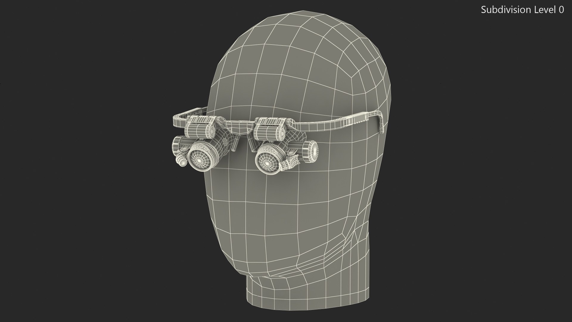 Binocular Head Mount White Magnifier Glasses 3D model - TurboSquid 2063235