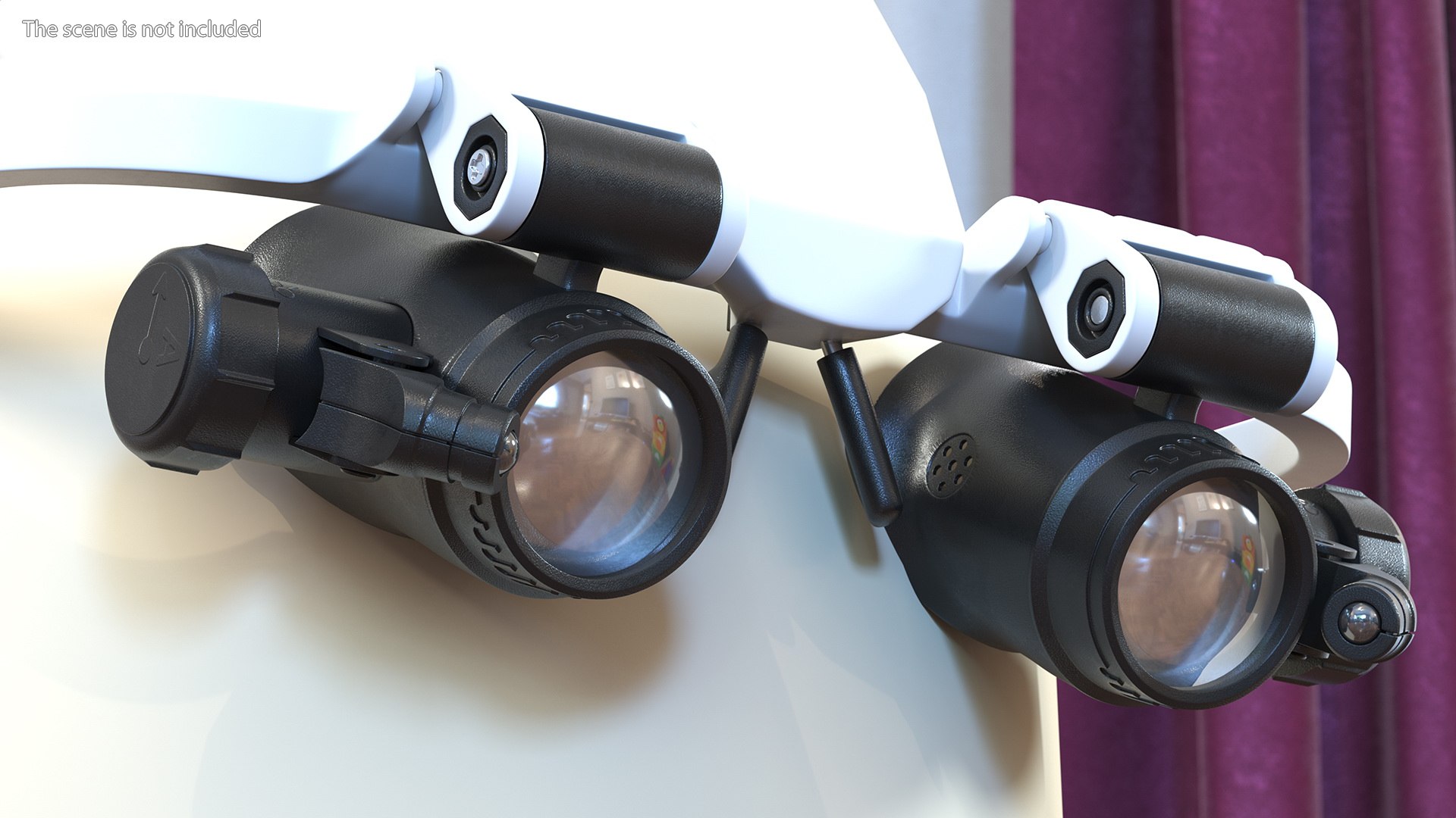 Binocular Head Mount White Magnifier Glasses 3D Model - TurboSquid 2063235