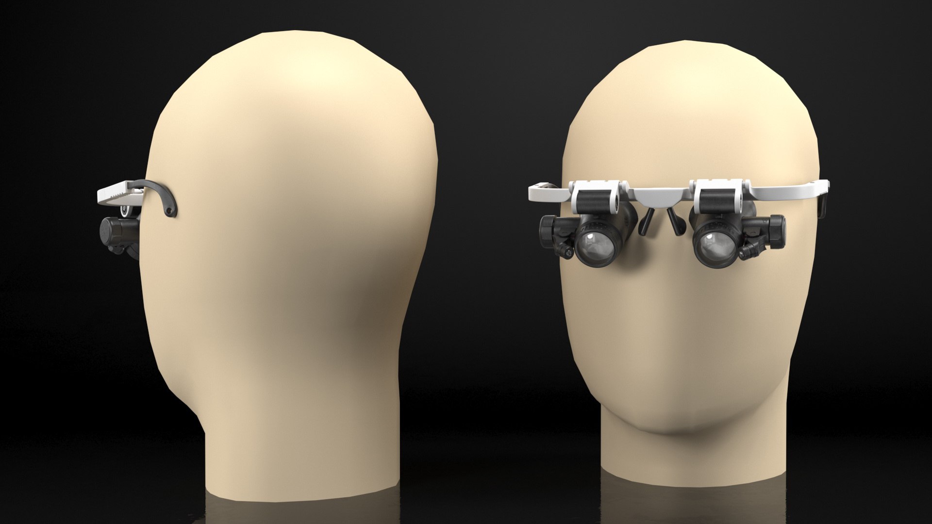 Binocular Head Mount White Magnifier Glasses 3D Model - TurboSquid 2063235