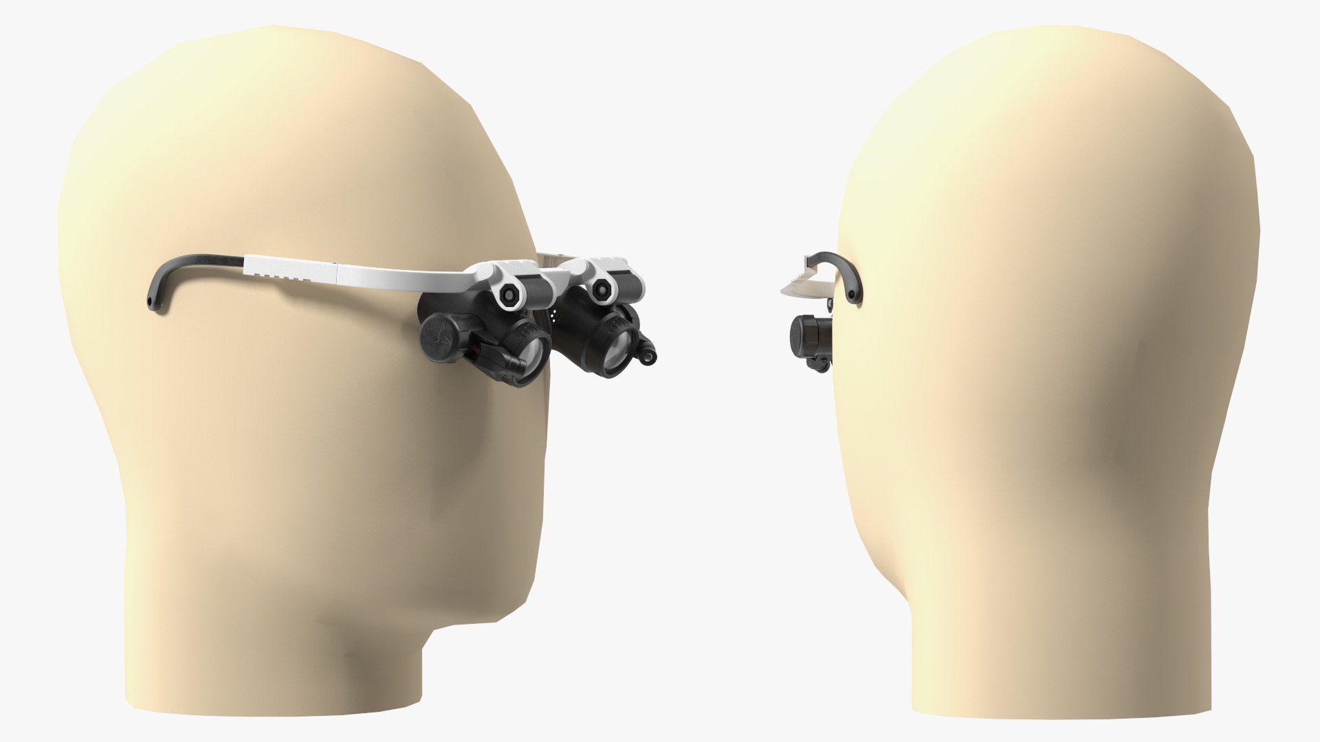 Binocular Head Mount White Magnifier Glasses 3D Model - TurboSquid 2063235