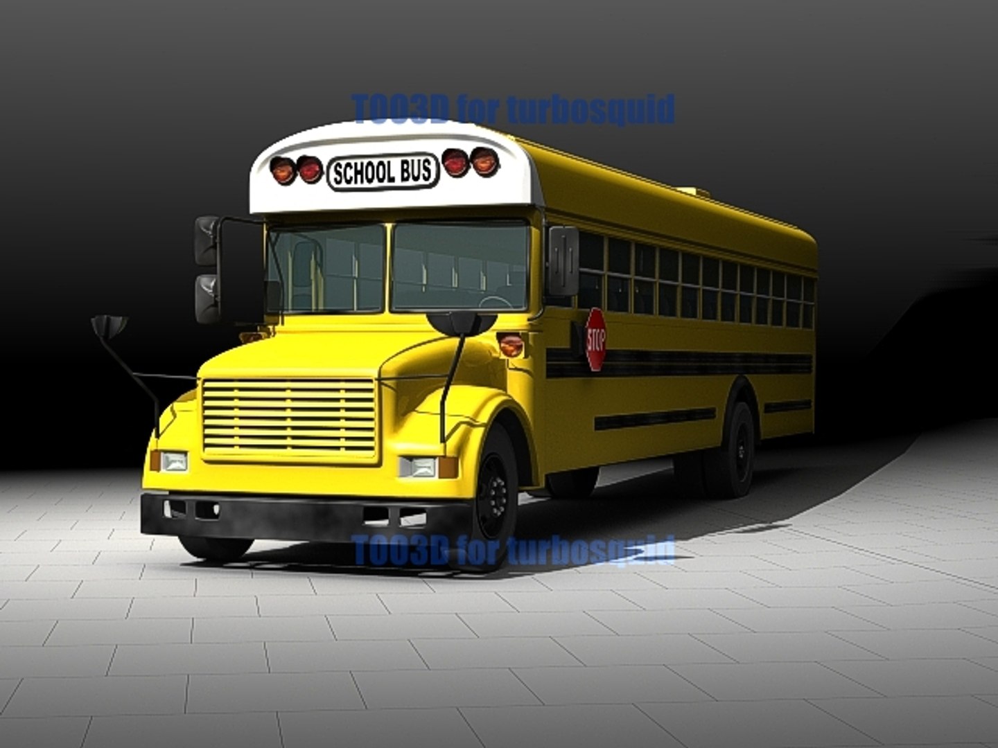 3d school bus