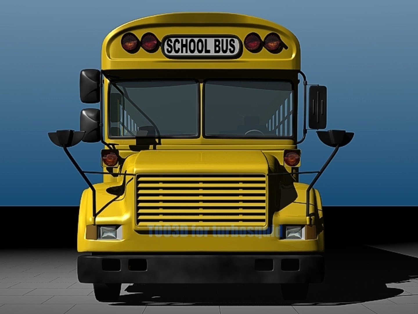 3d school bus