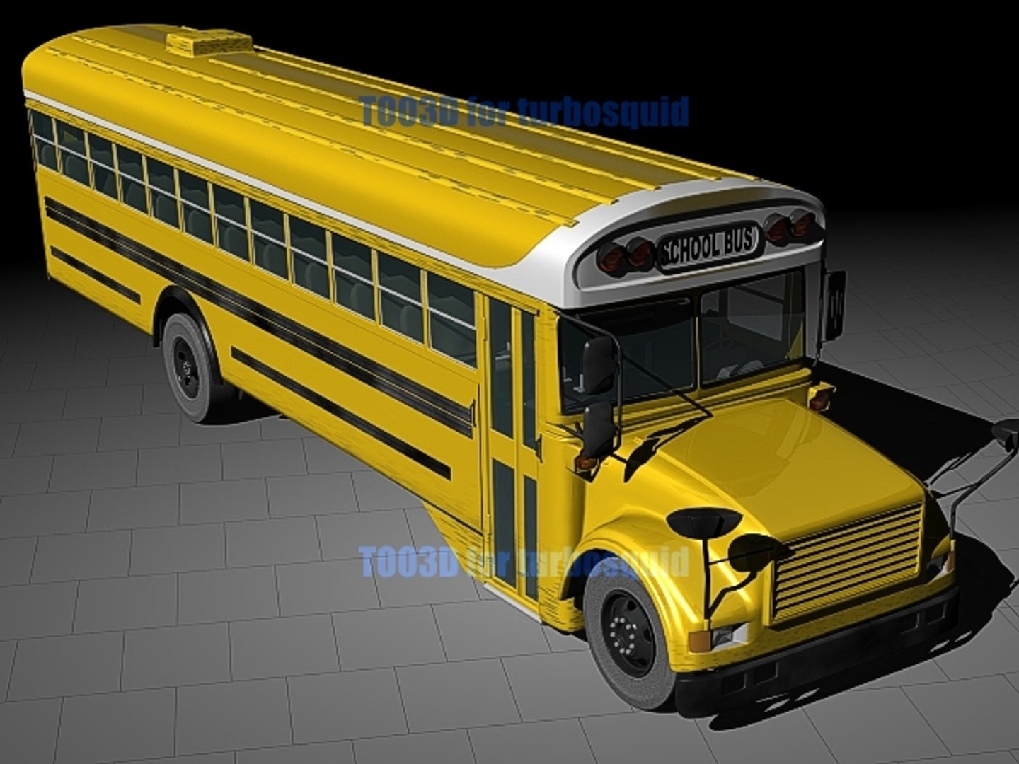 3d school bus