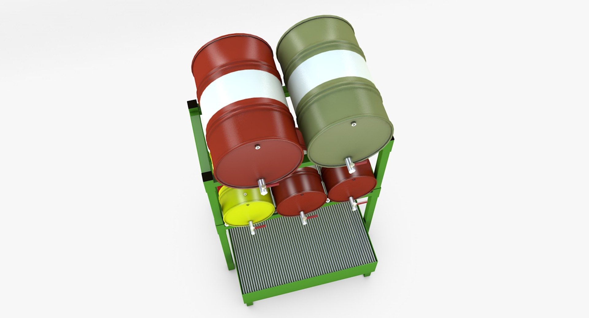 3D Oil Barrel Storage Rack Model - TurboSquid 1218544