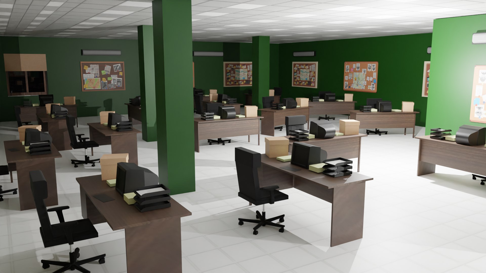 Police Station Interior 3D Model - TurboSquid 2140752
