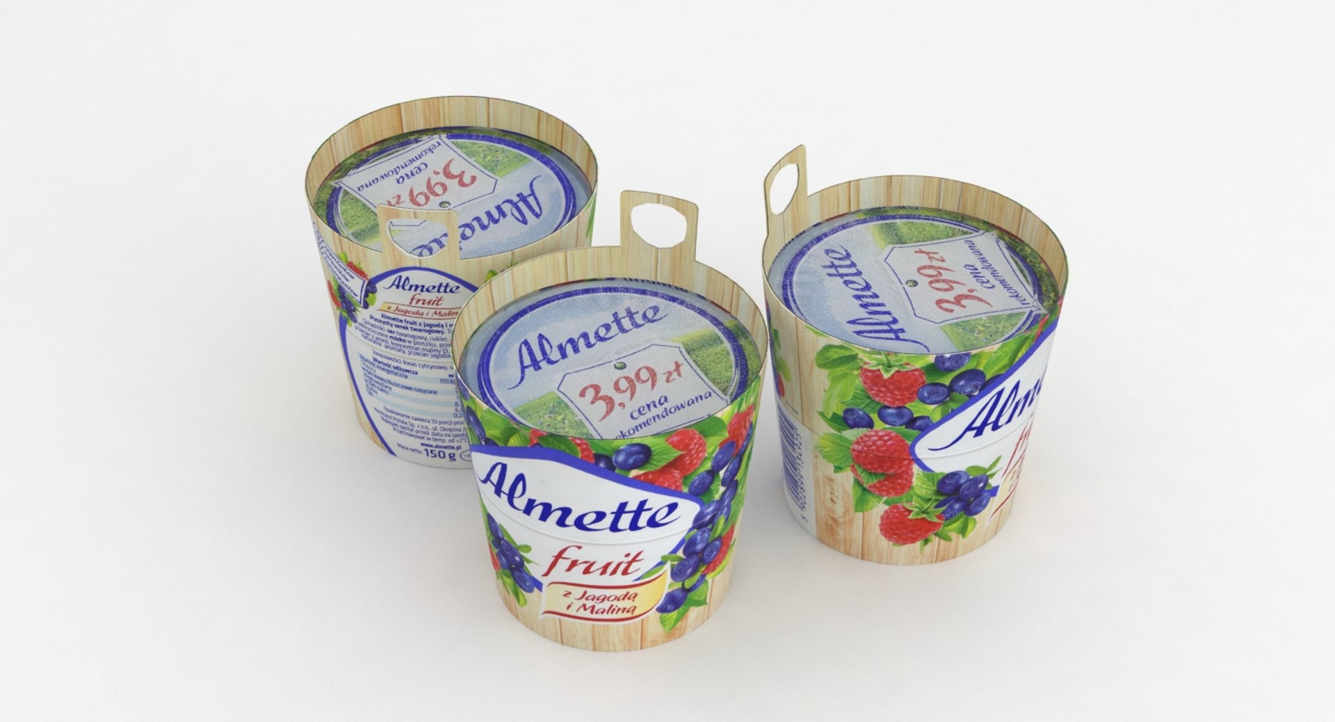 3D model almette fruit strawberry blueberry - TurboSquid 1153940