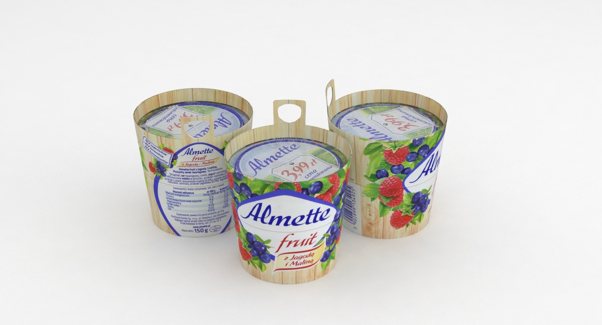 3D model almette fruit strawberry blueberry - TurboSquid 1153940