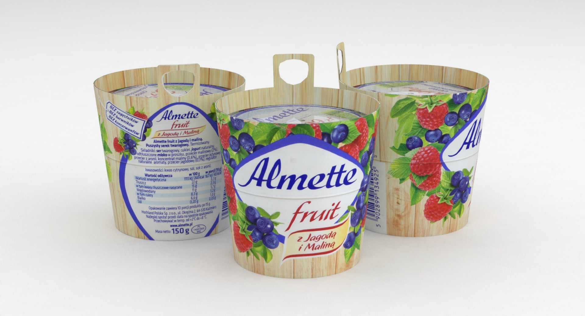 3D model almette fruit strawberry blueberry - TurboSquid 1153940