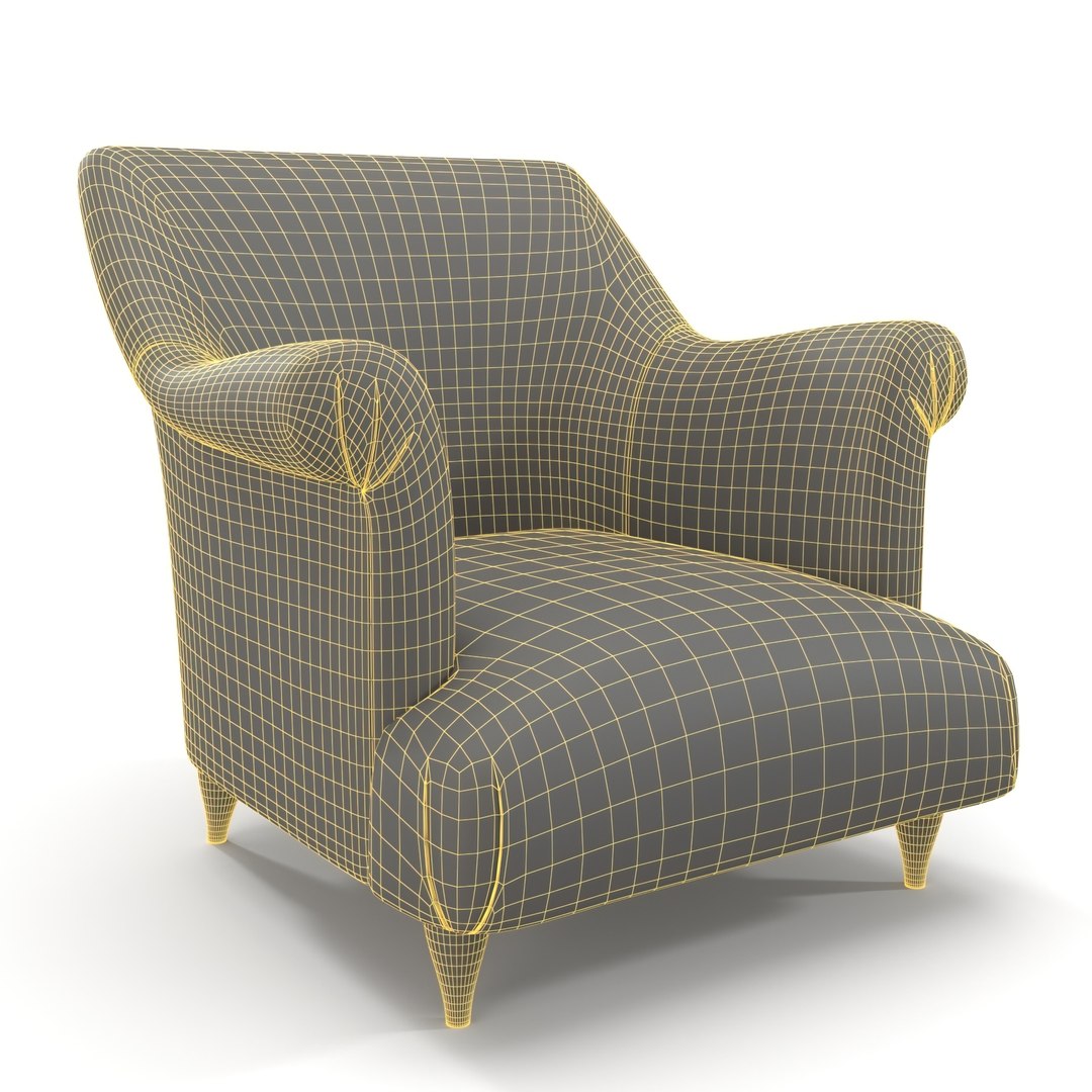 3D Model Goddard Armchair PBR - TurboSquid 2242663