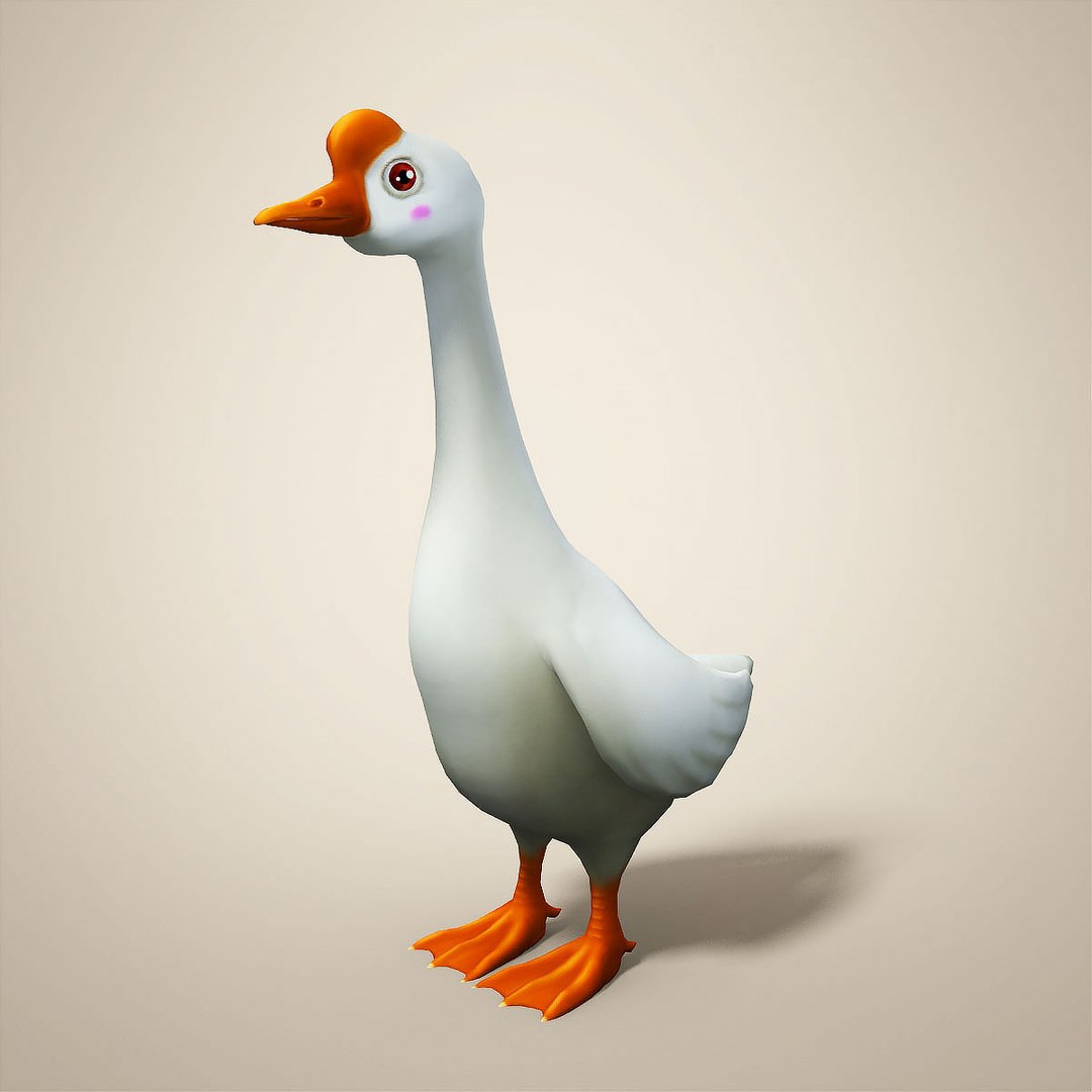 Cartoon Goose Toon 3D Model - TurboSquid 1238311