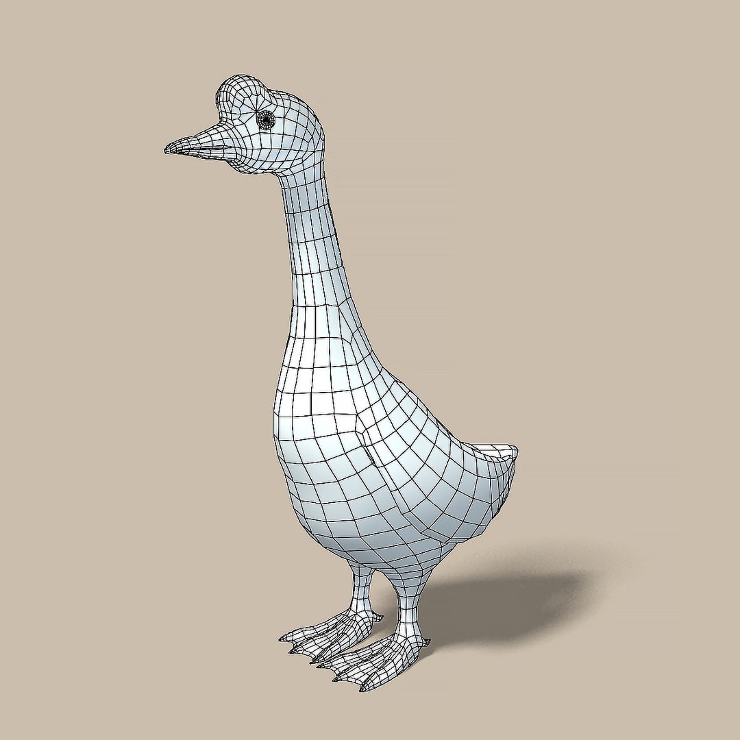 Cartoon Goose Toon 3D Model - TurboSquid 1238311