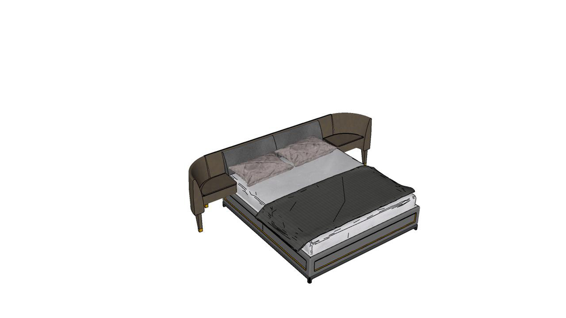 3D Bed Design Model - TurboSquid 1987973