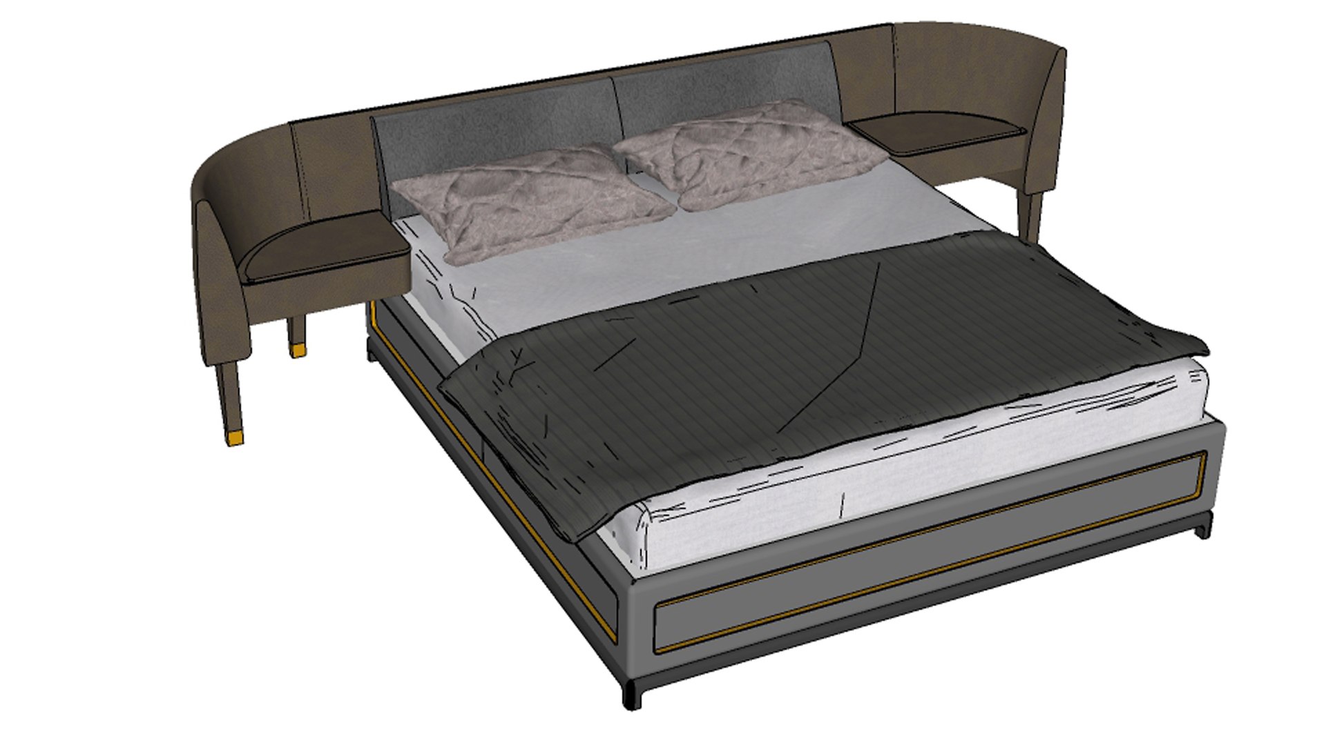 3D Bed Design Model - TurboSquid 1987973