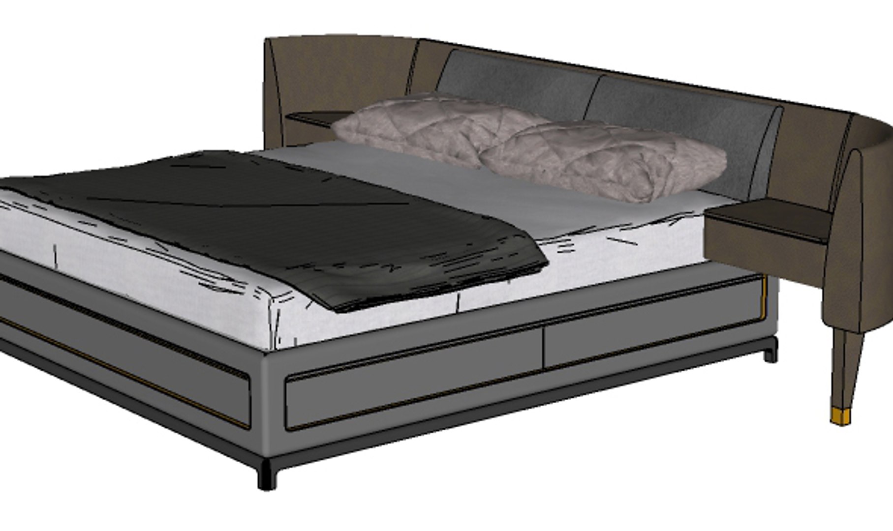3D Bed Design Model - TurboSquid 1987973