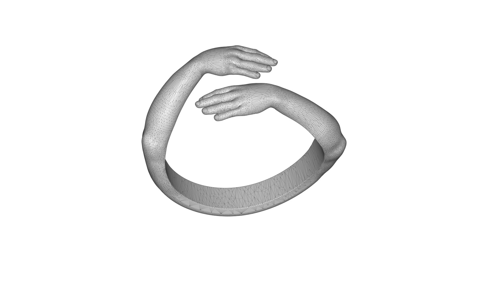 3D Hug Ring Hands Ring Model - TurboSquid 1902172