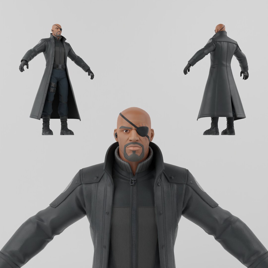 Nick Fury Lowpoly rigged model - TurboSquid 2034525