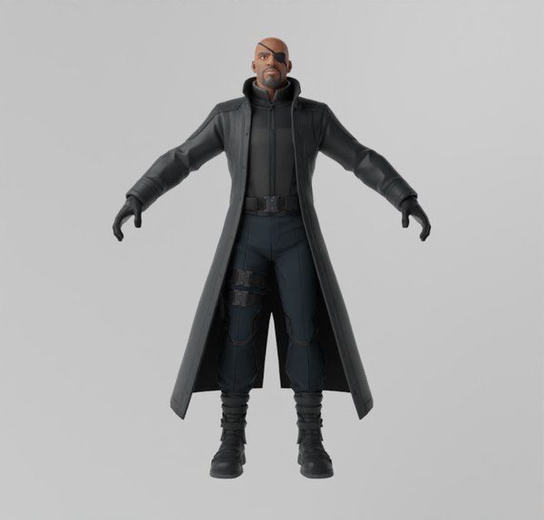 Nick Fury Lowpoly rigged model - TurboSquid 2034525