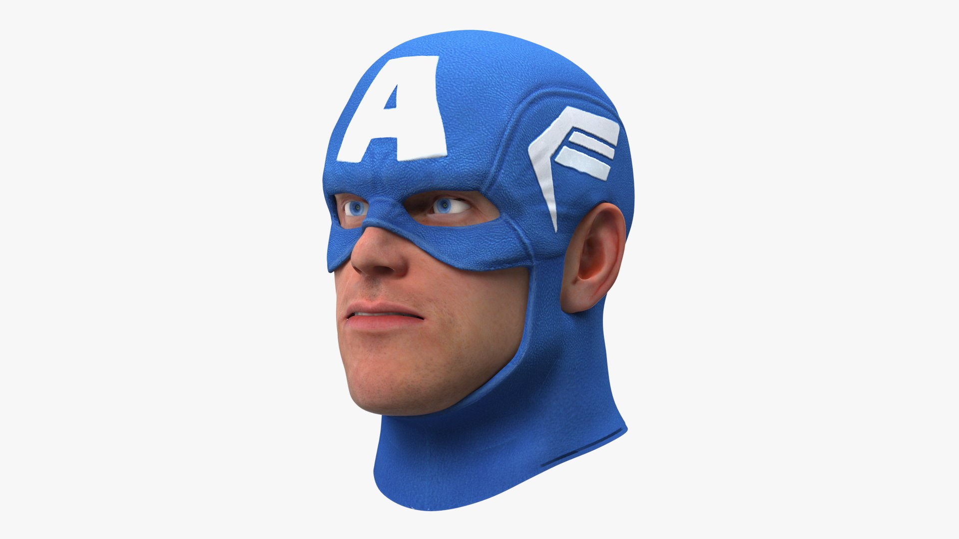3D Captain America Cartoon Head Rigged - TurboSquid 2063787