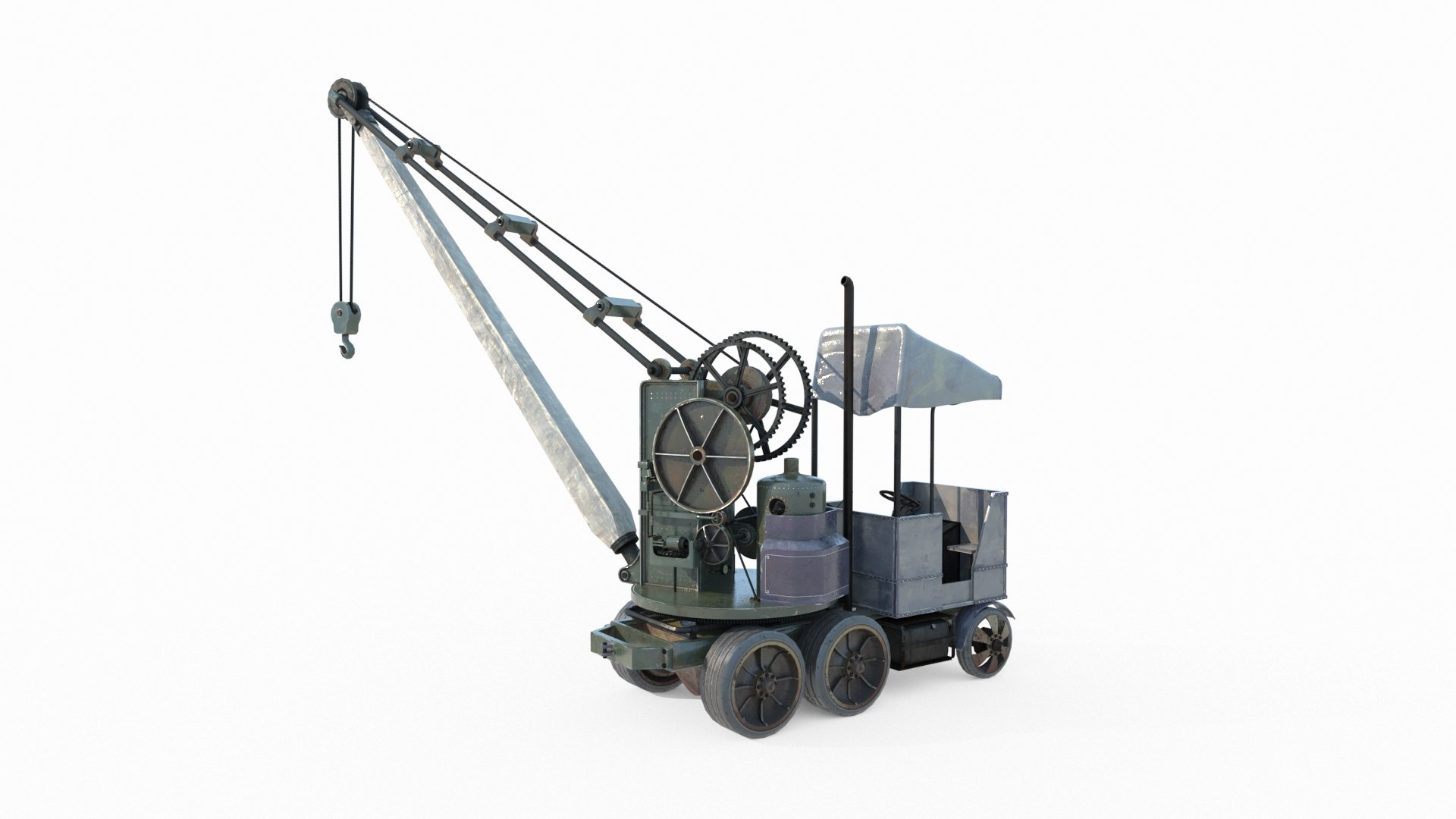 3D Steam Powered Fantasy Crane Model - TurboSquid 2259552