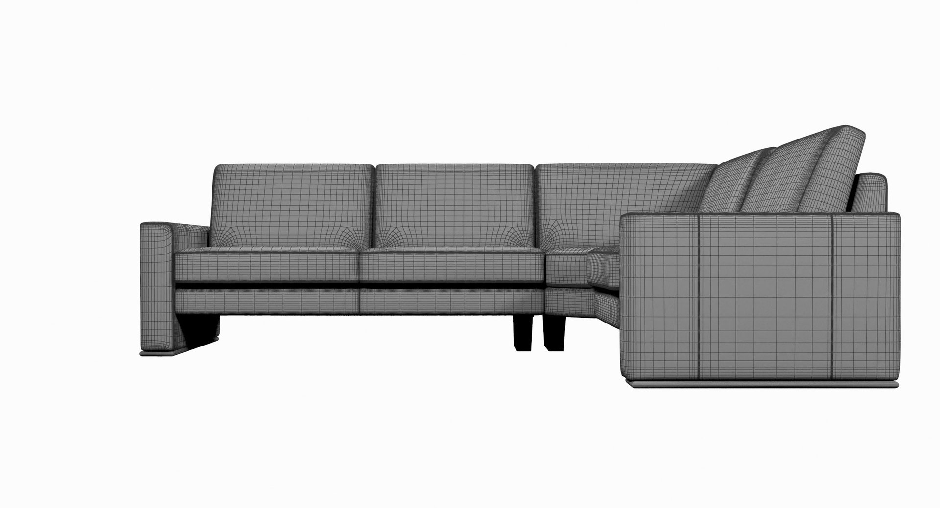 3D Modular Sofa Leather Black - TurboSquid 1708236