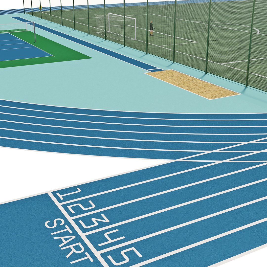 3D Football Field With Players 2 Model - TurboSquid 1981443
