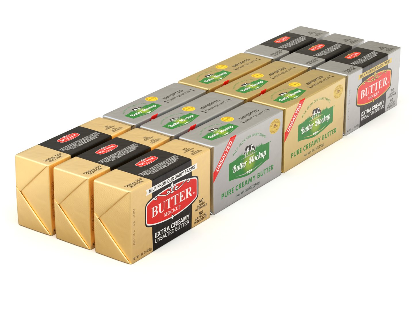 Butter Pack 3D Model - TurboSquid 2040803