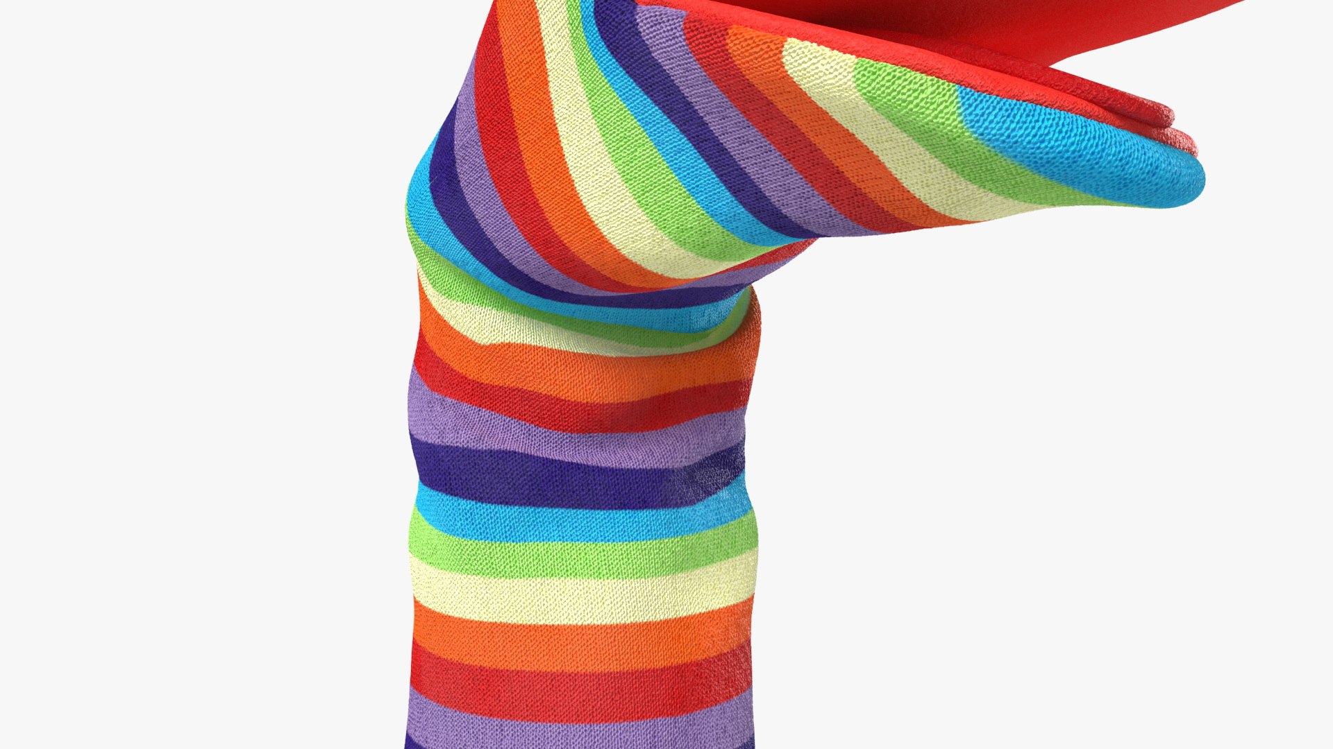 Sock Puppet Character Striped Boy Smiling Pose Model - TurboSquid 2269857