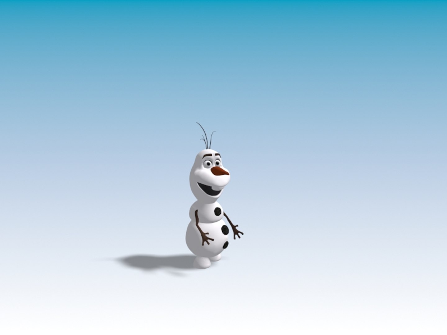 3d olaf rigged model