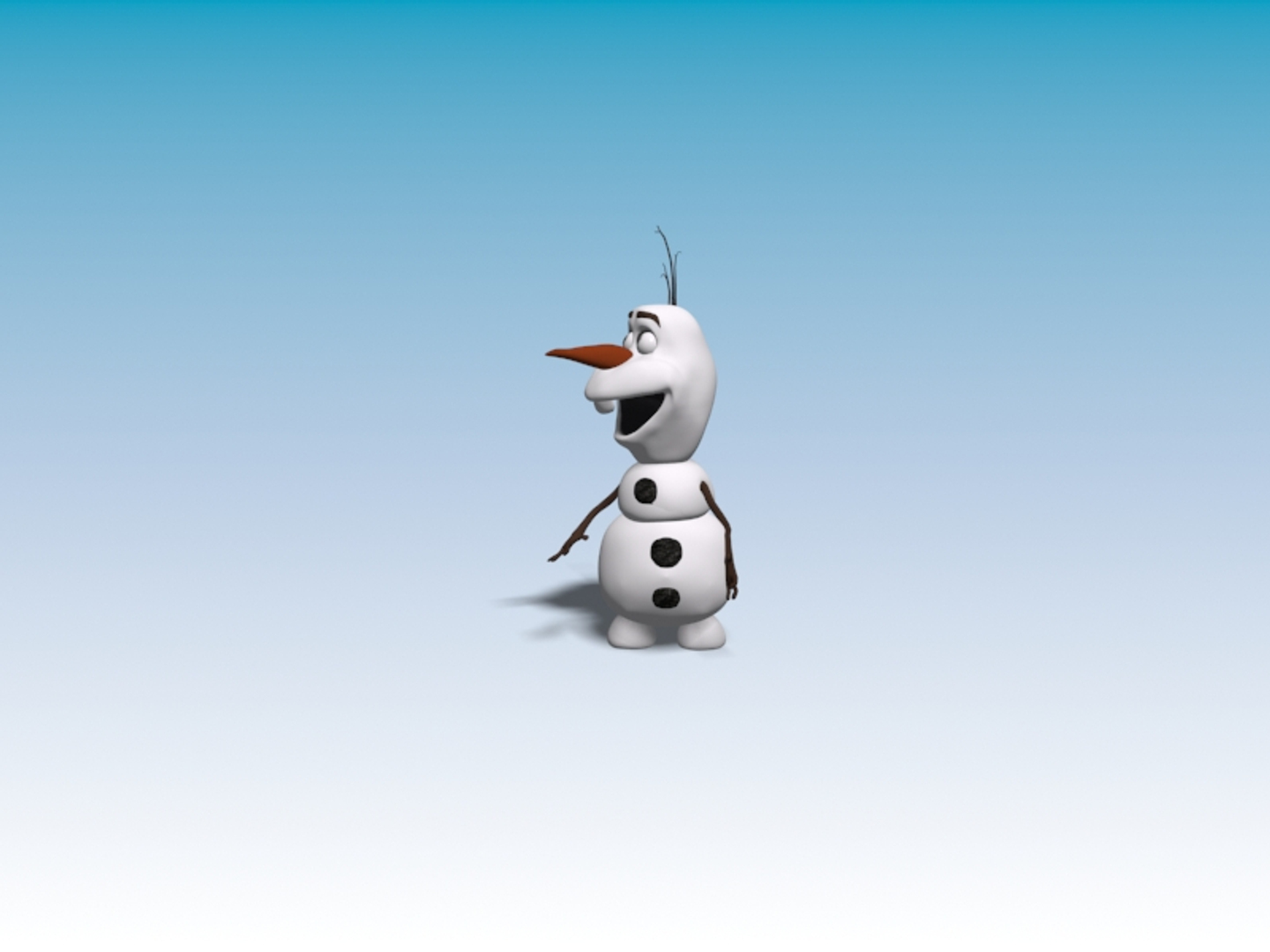 3d olaf rigged model