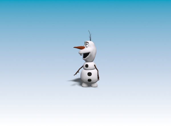 3d olaf rigged model
