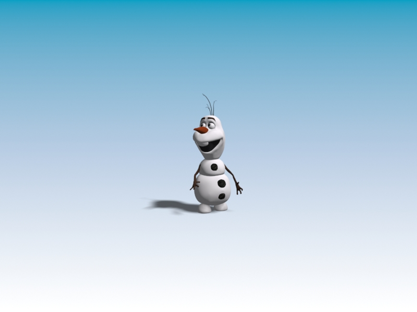 3d olaf rigged model