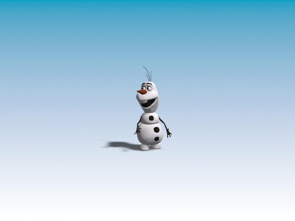 3d olaf rigged model
