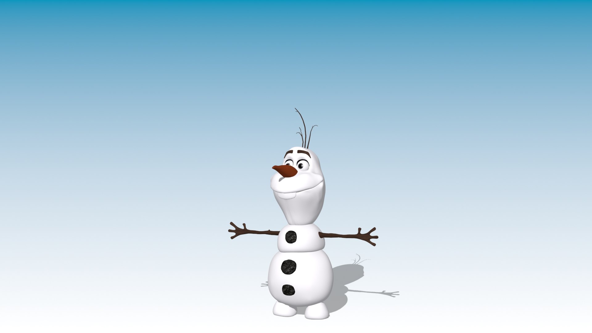 3d olaf rigged model