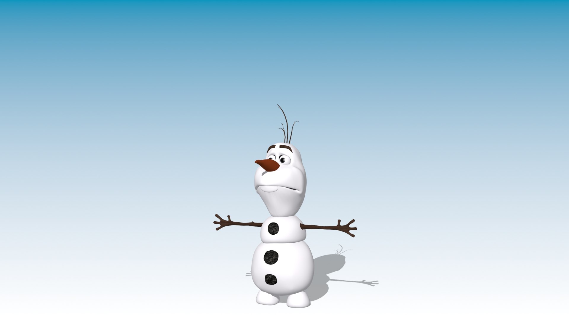 3d olaf rigged model