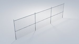 chain link fence metal 3d dxf