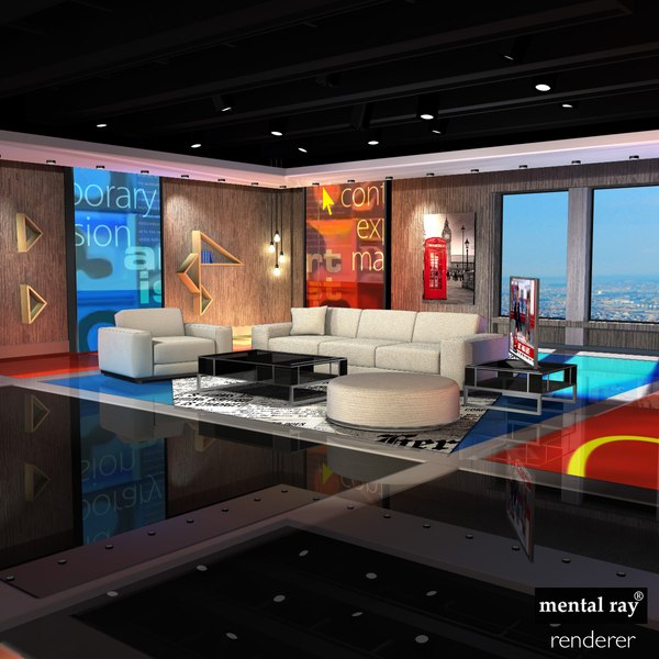 virtual set studio 3d max