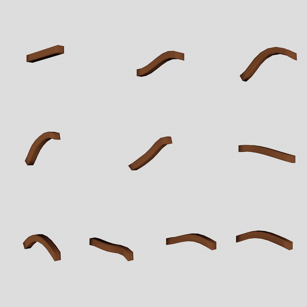 3D 10 Eyebrows Model - TurboSquid 2191167